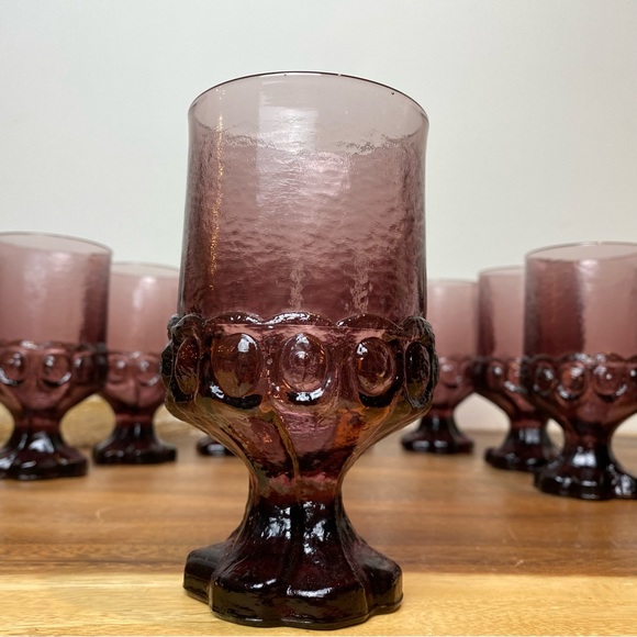 Vintage | Dining | Set Of Tiffin Franciscan Madeira Crystal Purple ...
